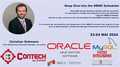 Romanian Oracle User Group On Linkedin Contech2024 Oracle Dbscheduler