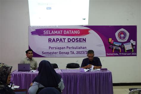 RAPAT DOSEN PERSIAPAN PERKULIAHAN SEMESTER GENAP 2023 2024 BAAK STMIK