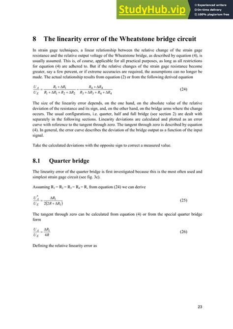 Applying The Wheatstone Bridge Circuit Pdf Physics Science