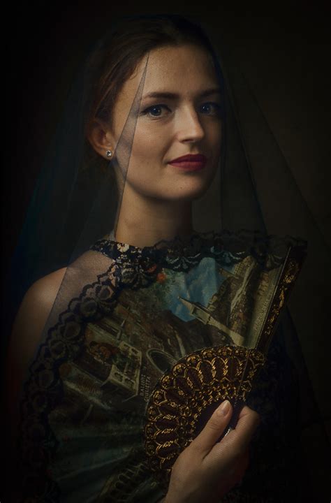 Portrait Of A Young Woman With A Fan Paul Adrian Chis