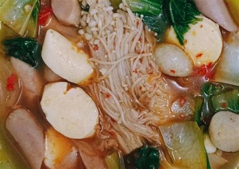 Resep Enoki Tofu Kuah Pedas Oleh Gece Cookpad