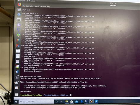 Openfoamのエラーについて