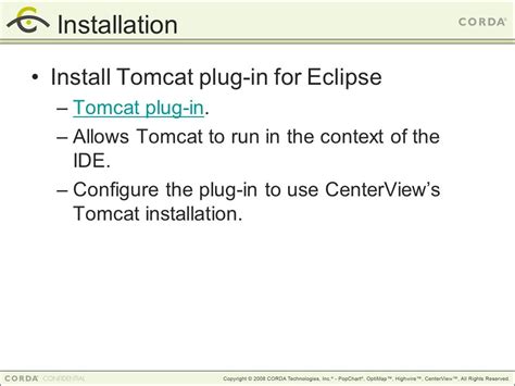 Plug In Development Environment Session Outline Tools Installation Configuration New Project