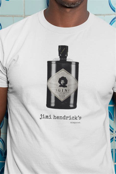 Jimi Hendrix Gin Bottle Tshirt Hendricks Gin T Shirt Jimi Etsy