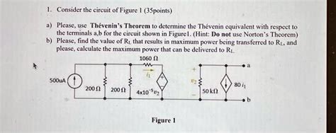 SOLVED Texts 1 Consider The Circuit Of Figure 1 35 Points A