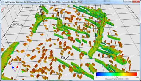 3d View Of Dfn Fracture Object Permeability Along The Y Axis Kyy Ne Sw Download Scientific
