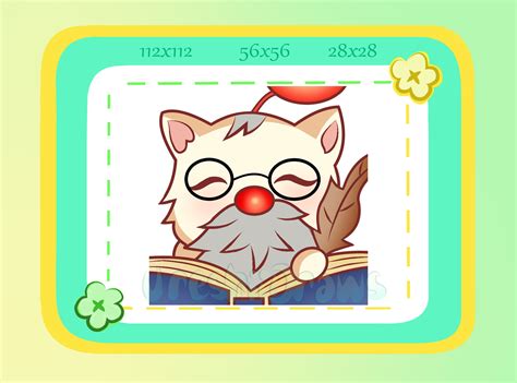 Wise Moogle Twitch Emote Etsy