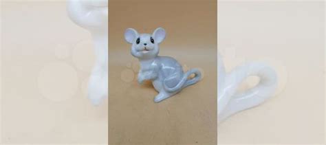 Фарфоровая статуэтка любопытная мышка Mau купить в Санкт Петербурге с