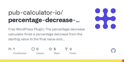 Percentage Decrease Calculatorreadmemd At Master · Pub Calculator Io