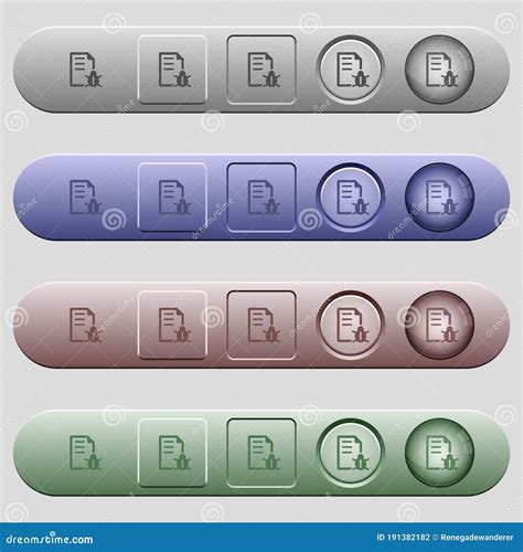 Bug Report Icons On Horizontal Menu Bars Stock Vector Illustration Of