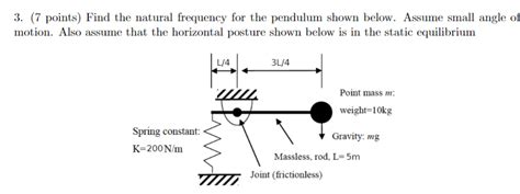Solved 7 Points Find The Natural Frequency For The Pen
