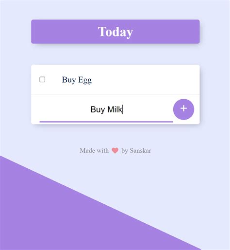 GitHub Sanskar Kumar To Do List App With A Beautiful UI Made Using HTML CSS And JS With