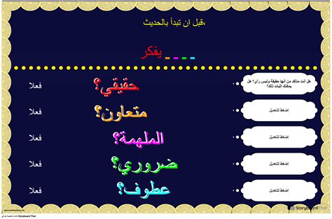 فكر قبل أن تتحدث ملصق تحفيزي Storyboard Por Ar Examples