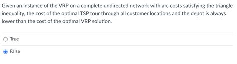 Solved Given An Instance Of The Vrp On A Complete Undirected