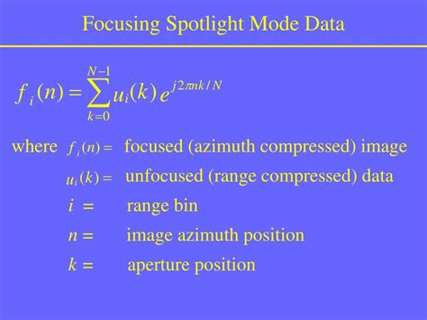 ppt pace an autofocus algorithm for sar powerpoint presentation