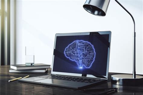 Premium Photo Modern Computer Monitor With Creative Artificial