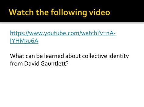 Gauntlett Theory Pptx Science