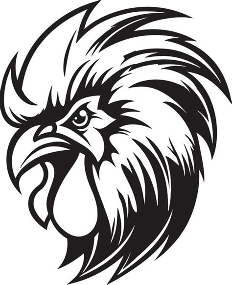 Premium Vector Majestic Rooster Profile Vector Contemporary Chicken
