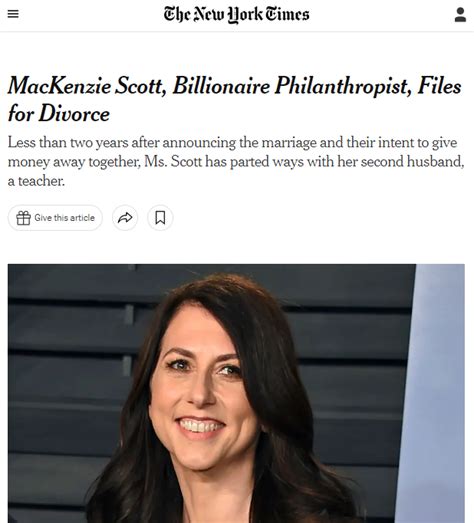 惊爆 贝佐斯的首富前妻闹离婚 和高中老师结婚才1年 嫁给爱情却敌不过 加西周末 加拿大新闻生活资讯