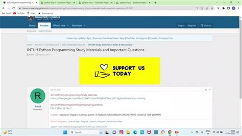 Jntuh Offical Important Questions And Answers For Python Programming