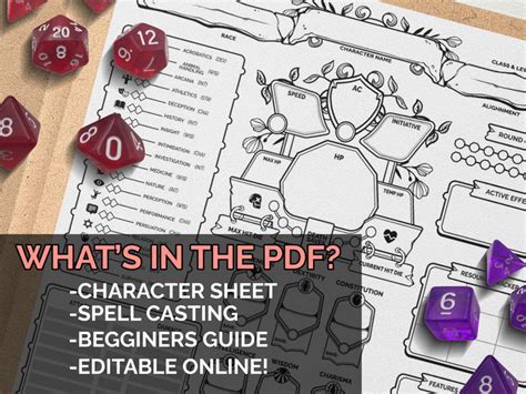 Dnd 5e Dm Tools Cheat Sheet And Character Sheet DM Quick Etsy