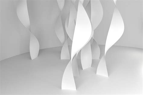 Premium Photo 3d Rendering White Smooth Curves Background