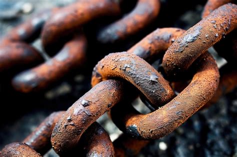 Premium Ai Image A Chain With Rust On It