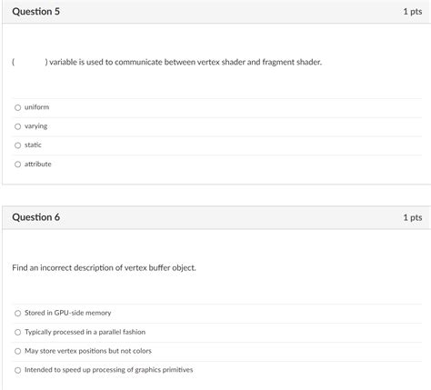 Solved Variable Is Used To Communicate Between Vertex Chegg