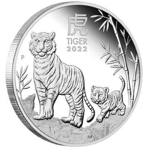 2022 1 Australian Lunar Series Iii Year Of The Tiger 1oz Silver Proof