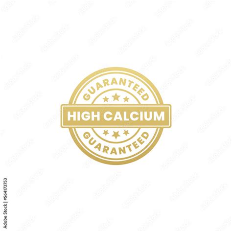 Simple High Calcium Label Vector Or High Calcium Logo Vector On Black