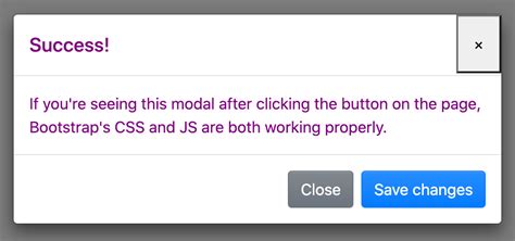 Close Button Appearance Missing Issue Twbs Bootstrap Npm Starter Github