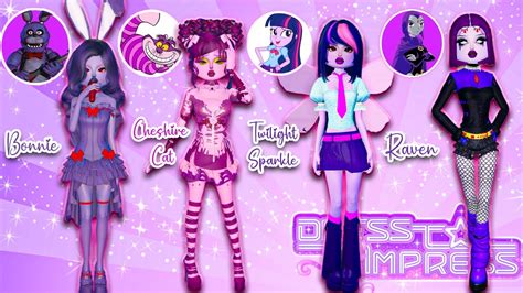 Recreating Iconic Purple Characters In Dress To Impress Youtube