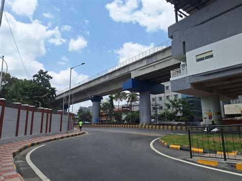 Premium Photo A Road With A Sign That Says Exit On The Side