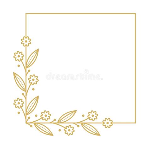 Wedding Flower Frame Element Design Stock Illustration Illustration