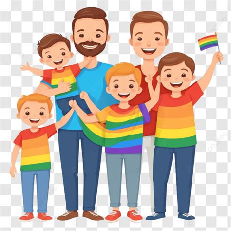 무지개 깃발 클립 아트 일러스트와 함께 행복 한 게이 가족 행복한 게이 가족 무지개 깃발 Png 일러스트 및 이미지 에 대한 무료 다운로드 Pngtree