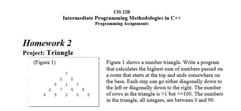 Solved Cis B Intermediate Programming Methodologies In C Chegg