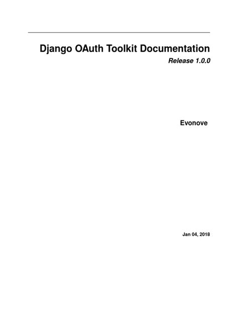 Django Oauth Toolkit Latest Pdf Hypertext Transfer Protocol