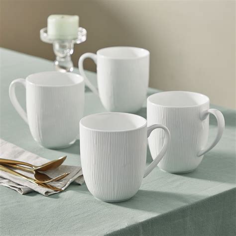 Pacifica Home Bone China Modern White Porcelain Dinnerware Set Service