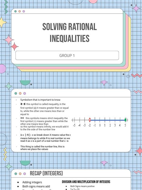 Solving Rational Inequalities Pdf Numbers Inequality Mathematics