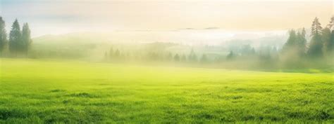 Premium Ai Image Beautiful Summer Natural Landscape With Lawn With