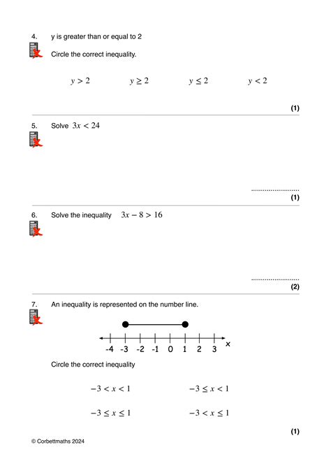 Gcse Mathematics Inequalities Questions Pdf
