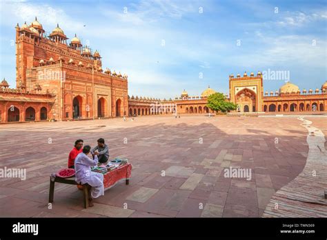 Fatehpur Sikri Agra Medieval Architecture With View Of Giant Red