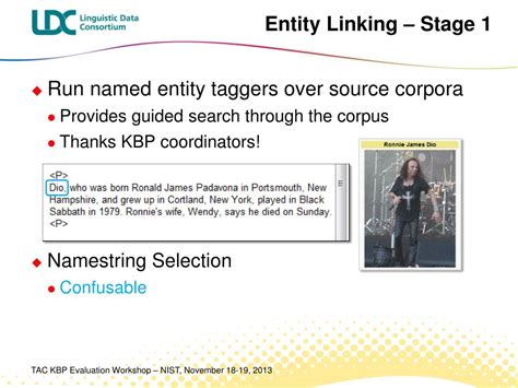 Ppt Linguistic Resources For The 2013 Tac Kbp Entity Linking