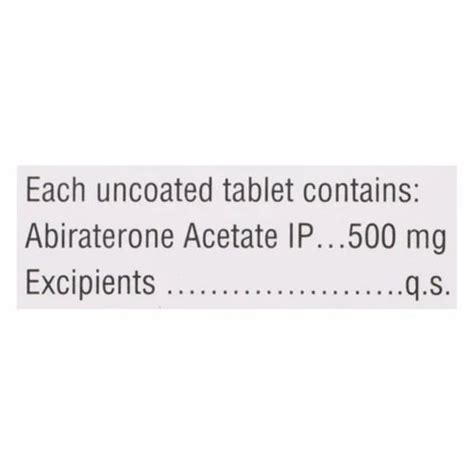 Abiratas 500mg Tablets Abiraterone Acetate Tablets 500mg Intas At