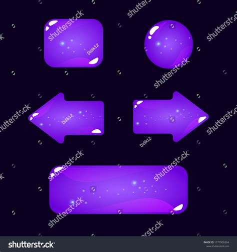 Funny Game Ui Button Arrow Kit Stock Vector Royalty Free 1777909394 Shutterstock