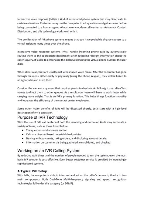 Ppt What Is Ivr Calling System And How Does It Work Powerpoint
