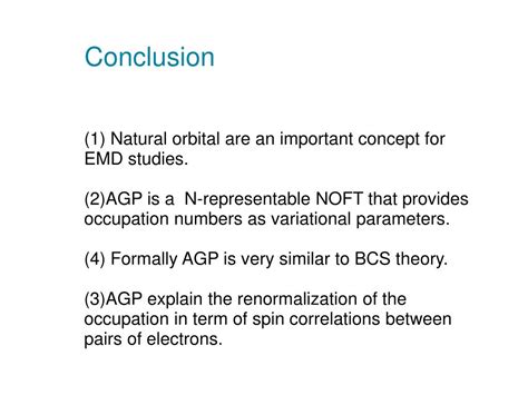 Ppt Treatment Of Correlation Effects In Electron Momentum Density Natural Orbital Functional