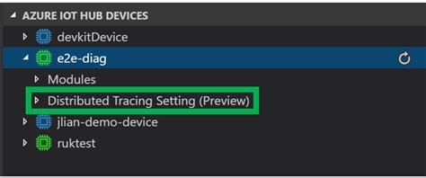 diagnose issues with distributed tracing for azure iot hub preview in