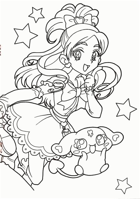 Mangi Kolorowanki Anime Girl Do Druku Coloring And Drawing Reverasite