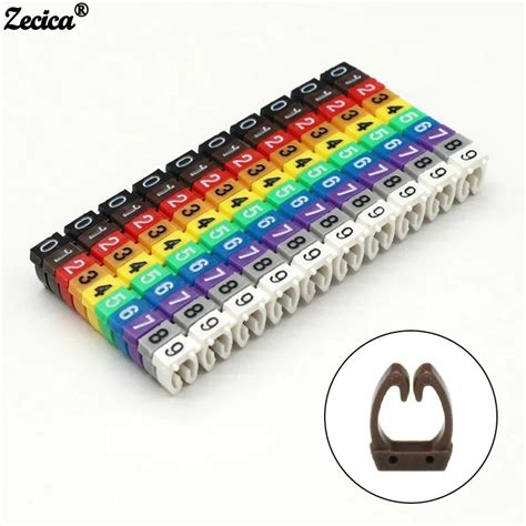 Cable Markers Colorful Number Tags For 2 8mm Wire Network Cable Ident
